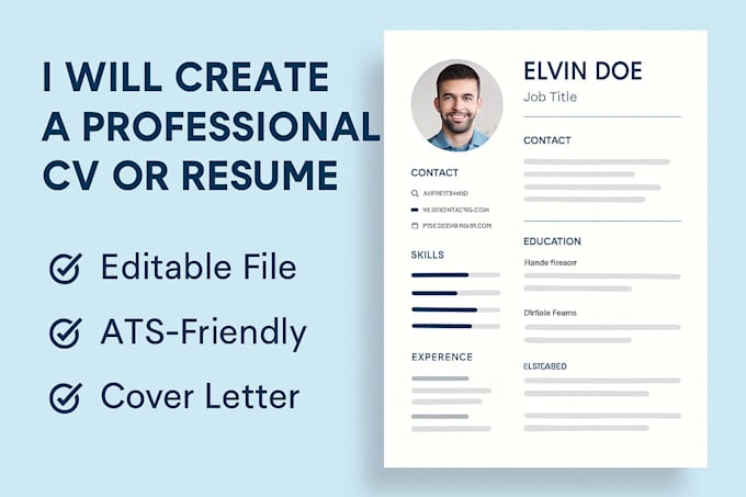 Create a professional cv or resume that gets results by Elvi2n | Fiverr