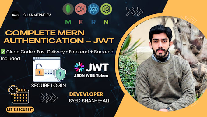 Implement secure authentication in mern stack app using jwt by Shanmerndev | Fiverr