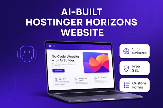 Create hostinger horizons no code website with ai builder, seo, ssl ...