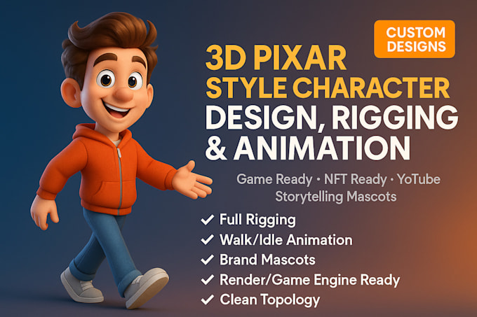 Do 3d animation, disney cartoon animation character design in disney ...