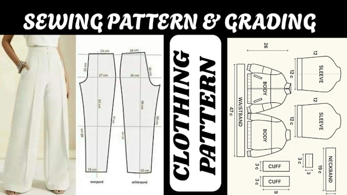 Do clothing sewing pattern grading in pdf pattern by Keishia_e | Fiverr