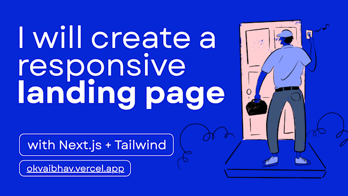 Create a responsive landing page with nextjs tailwind by Vaibhav_coder ...