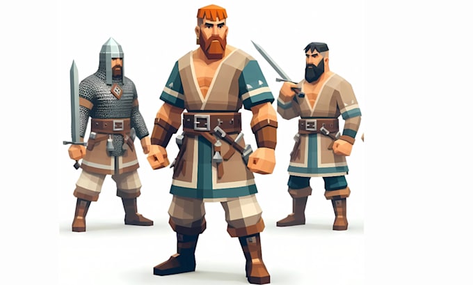 Design low poly stylized 3d roblox game assets characters avatars ...