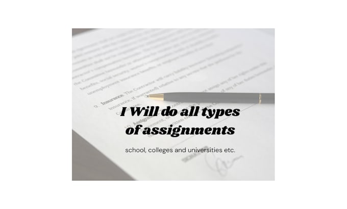 Do all types off assignments by Moeeznaveed2 | Fiverr