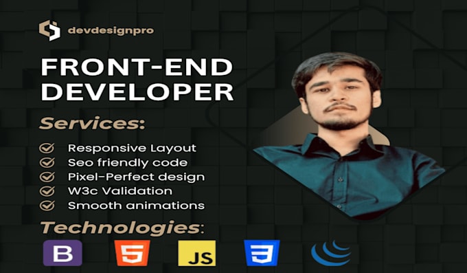 Design and develop a modern, responsive front end website with animations by Devdesignpro | Fiverr