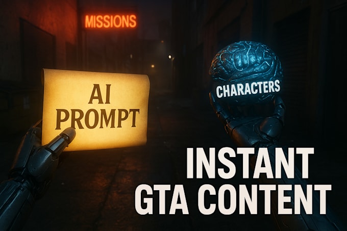 Gtav ai prompt engineer missions quests characters by Shadowbyte_star | Fiverr
