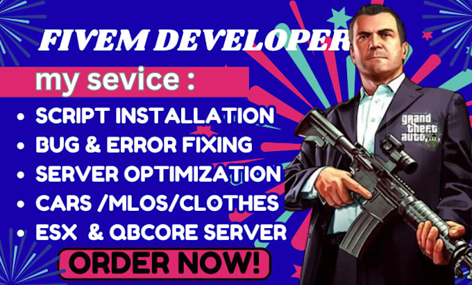 Be your fivem developer and fix esx or qbcore server by Pervalzsmith41 | Fiverr