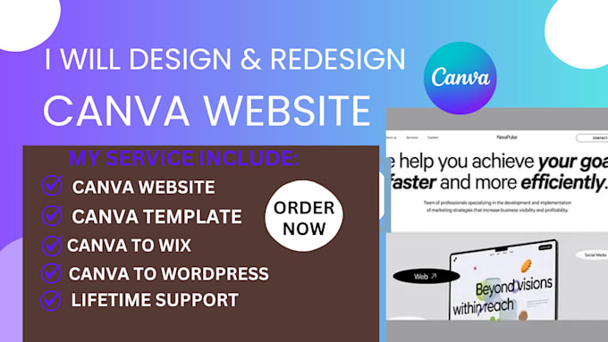 Design canva website canva portfolio website landing page redesign ...