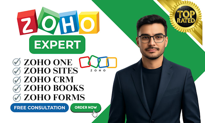 Setup zoho one, crm, forms, campaigns, sites as expert developer and ...