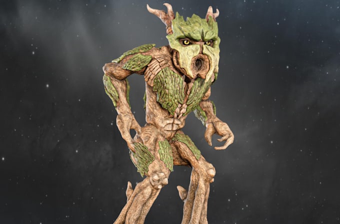 Mend 3d animal creature,dnd maniature design,trent,sculpture,animation ...