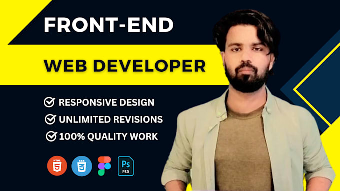 Be front end web developer using html css, tailwind css react next js, bootstrap by ...