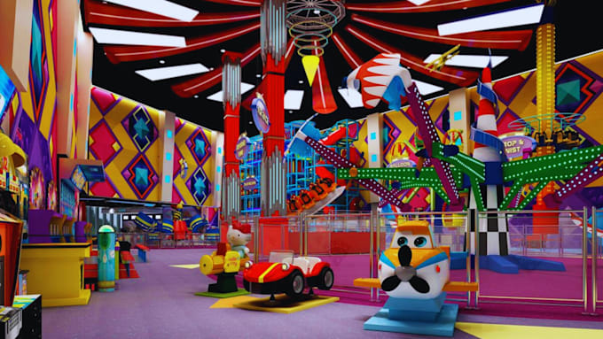 Design kids entertainment center, amusement park, playground, park ...