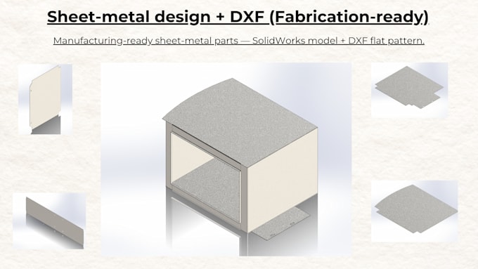 Create sheet metal design and dxf flat pattern for fabrication by ...