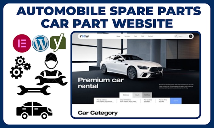 Design a modern automobile spare parts autopart spare car part website ...