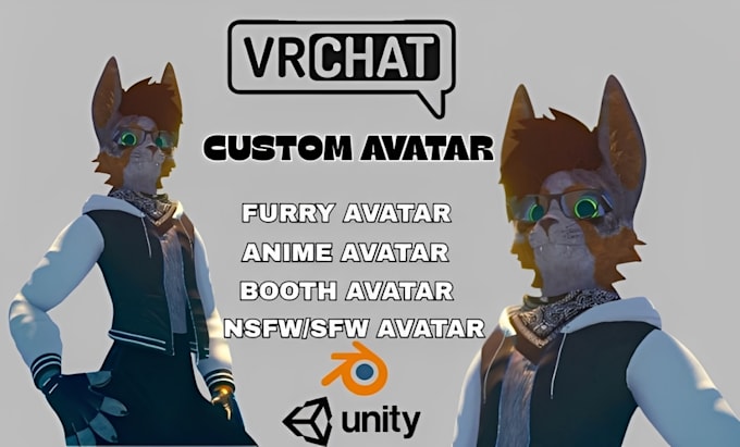 Convert vroid model vrml model to vrchat avatar furry avatar and vrc ...