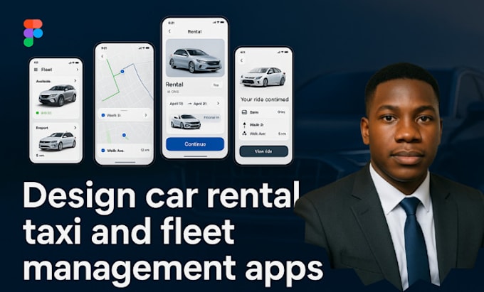Design car rental, taxi and fleet management app ui ux with figma ...