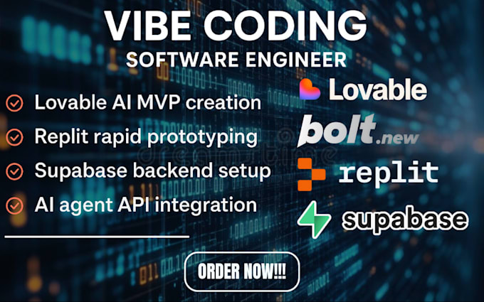 Do vibe coding for saas mvp webapp with lovable replit bolt new v0 mvp supabase by ...