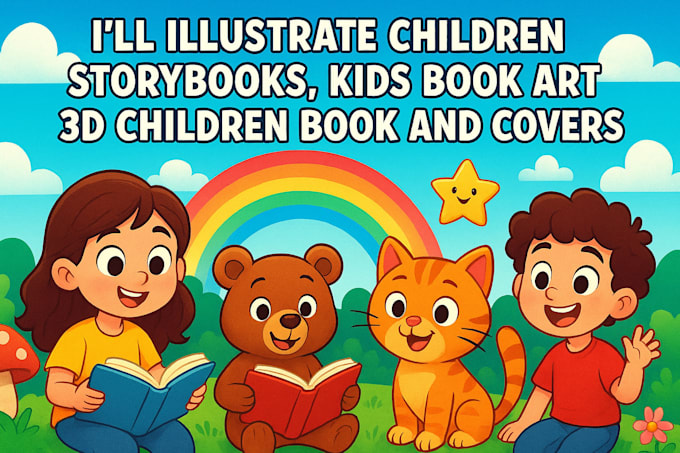 Illustrate children storybooks, kids book art, 3d children book and ...