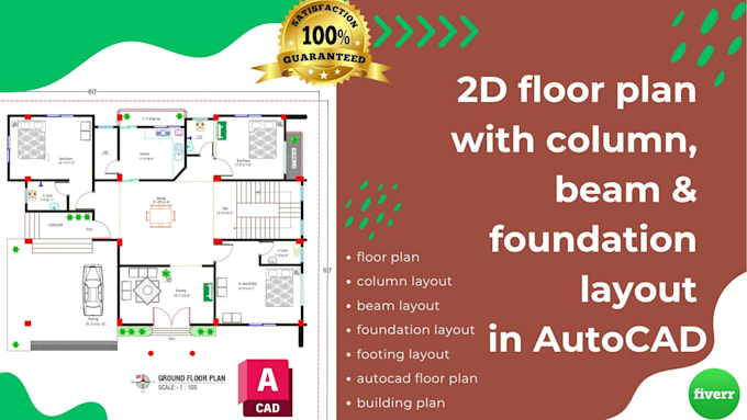 Design floor plan with structural layouts in autocad by Uep_buildpoint ...