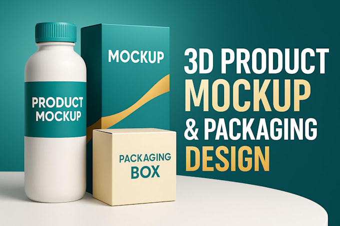 Design 3d product mockups, packaging design, ecommerce rendering ...