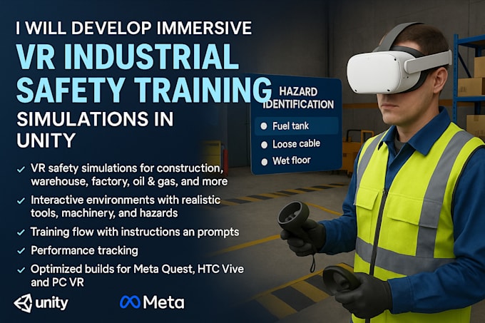 Develop immersive vr industrial safety training simulations in unity by Sardarhamza50 | Fiverr