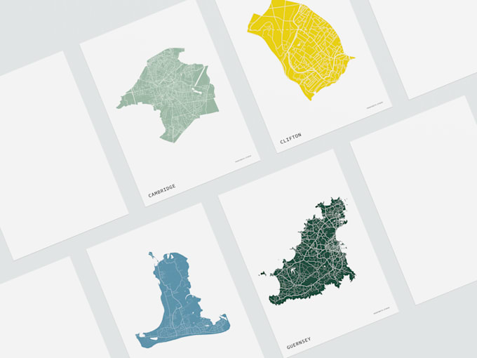 Design a custom minimalist city map poster by Lukemasmith | Fiverr