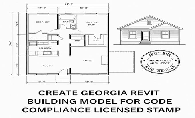 Create georgia revit building model for code compliance licensed stamp by Charle_engineer | Fiverr