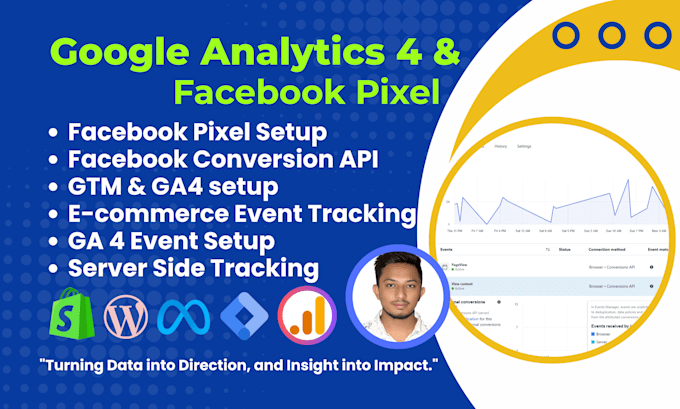 Setup pixel fix facebook conversion api meta pixel ga4 server side tracking gtm by Ga4expart_bd ...