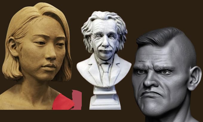 Sculpt realistic 3d head 3d bust model 3d face sculpt model full body ...