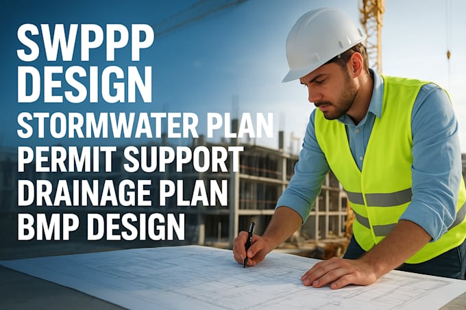 Swppp design stormwater plan permit support drainage plan bmp design by ...
