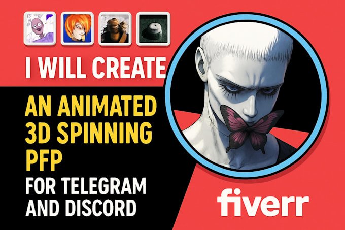 Create a cool animated 3d spinning pfp for telegram and discord by ...