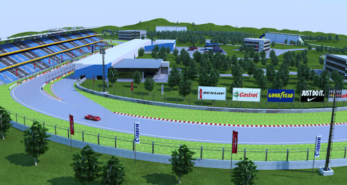 Visualize 3d racing simulator,cgi game environment, car racing,sport ...