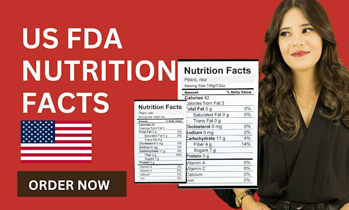 Create your fda nutrition facts label by Nina_bell02 | Fiverr