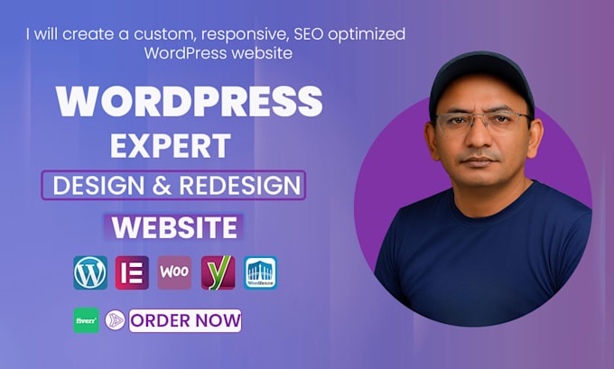 Create a custom, responsive, seo optimized wordpress website by ...
