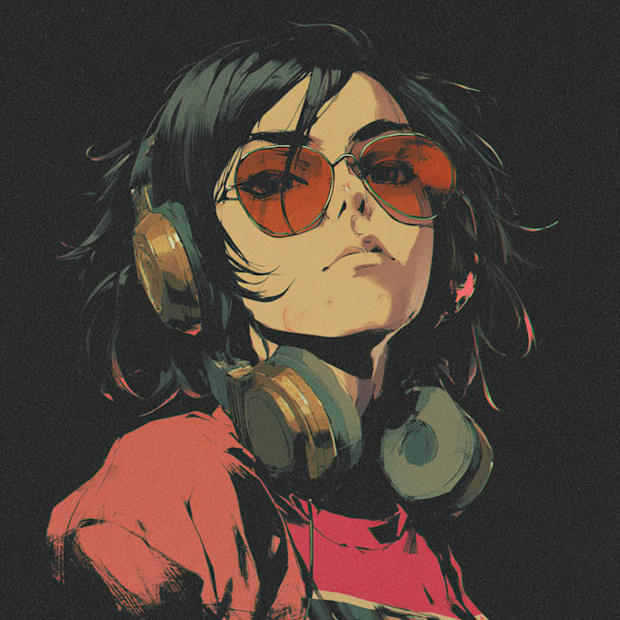 Draw portrait, bust up, pfp, in cool anime style by Vulustaa | Fiverr