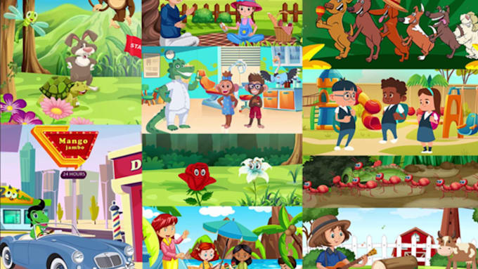 Create unique 2d nursery rhymes animation for kids by Kidsexpert7 | Fiverr