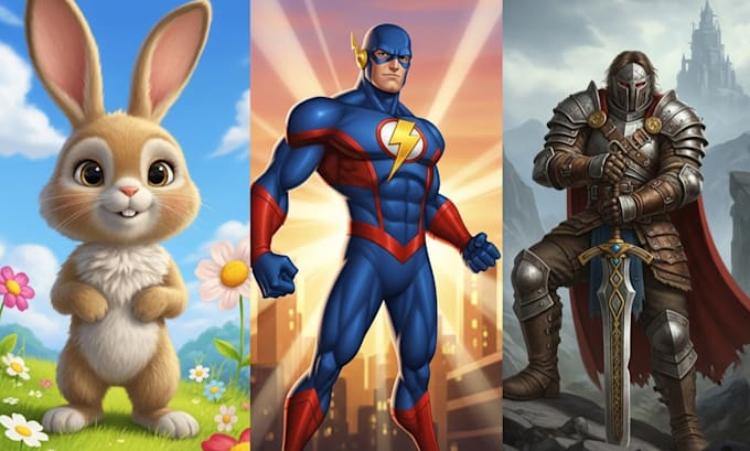 Design and illustrate characters for comics, games, and childrens books ...