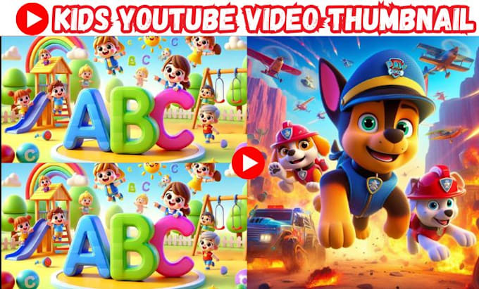 Design kids youtube video thumbnail, kids educational channel art ...