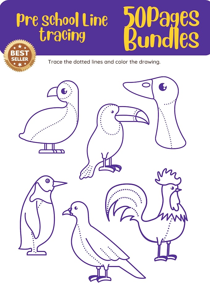 Design tracing worksheets and coloring books for kids by Joemari_21 ...
