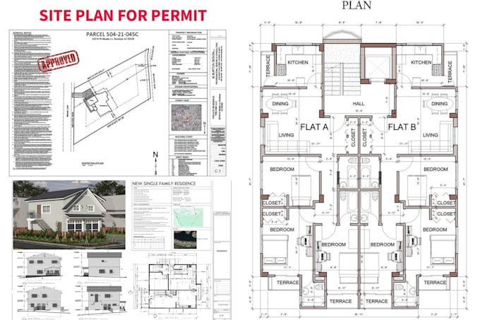 City permit, floor plan, construction, mep adu, architectural drawing by Charles1reed | Fiverr