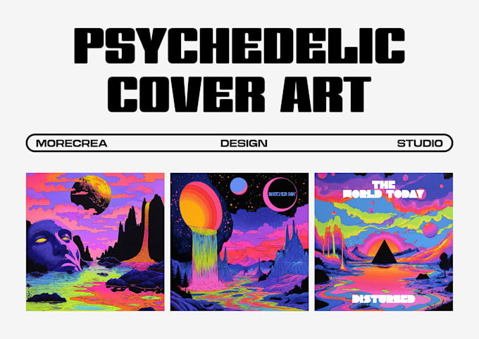 Design trippy psychedelic album or single cover art by Morecrea | Fiverr