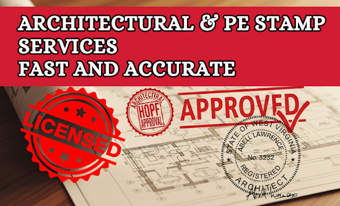 Deliver a professional architectural seal for your plans within 24 ...
