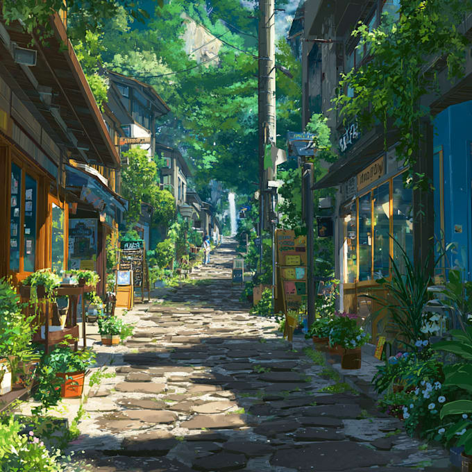 Make anime background and environment concept art by Crexander | Fiverr