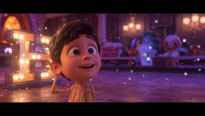 Create ai disney pixar style 3d animation, characters, and logo intros ...