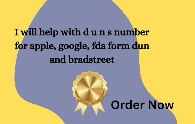 Help with d u n s number for apple, google, fda form dun bradstreet by ...
