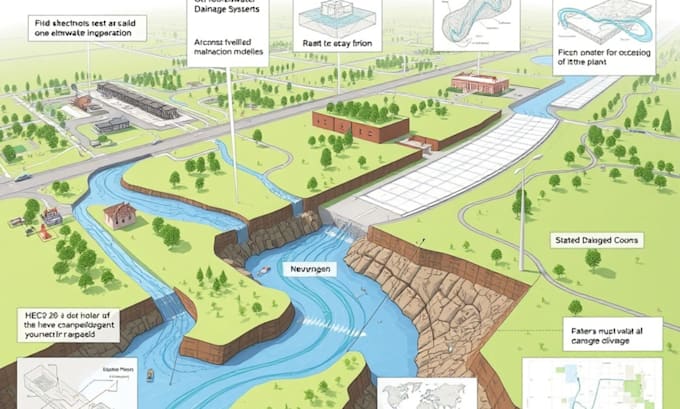 Do flood management, stormwater drainage, civil3d grading plan, hec ras ...