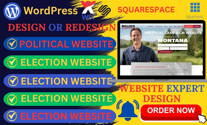 Design a professional political campaign website and election website ...