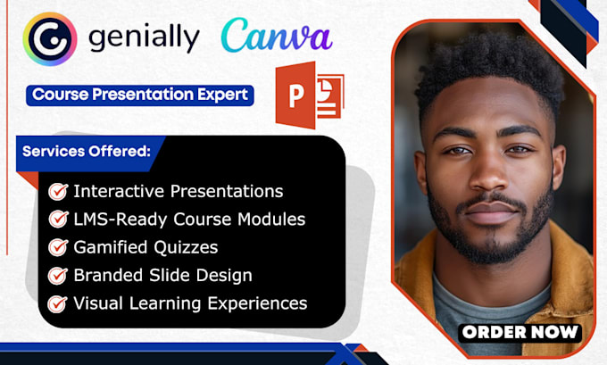 Design interactive elearning presentations on canva, genially, powerpoint slides by James_carter ...