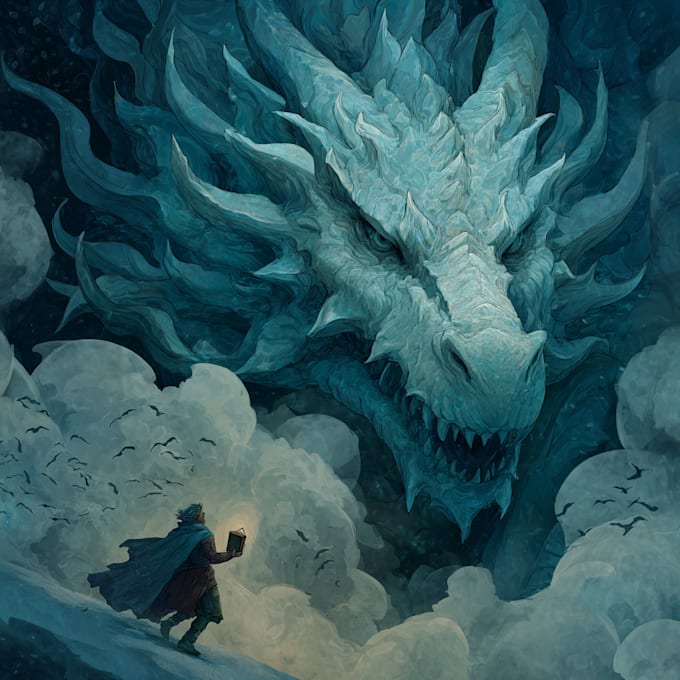 Draw a unique fantasy book cover illustration of your idea by ...