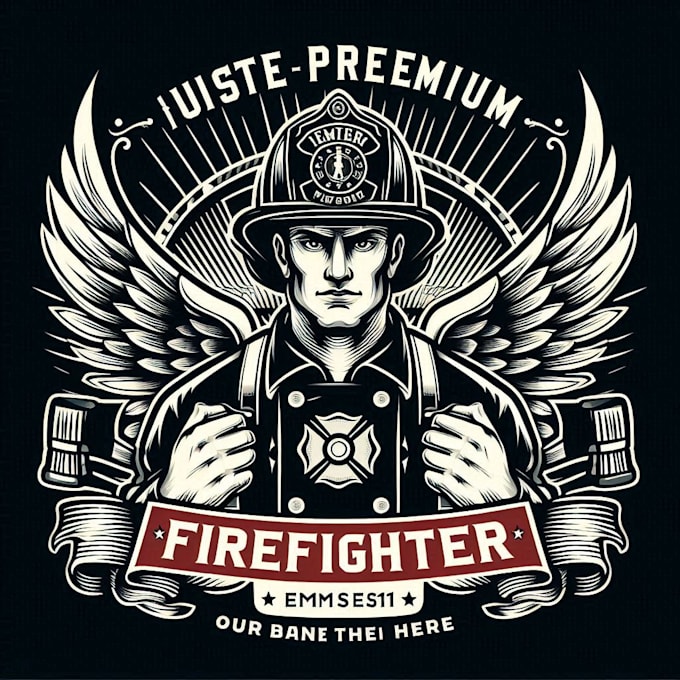 Design high quality vintage firefighter logo with t shirt design by ...